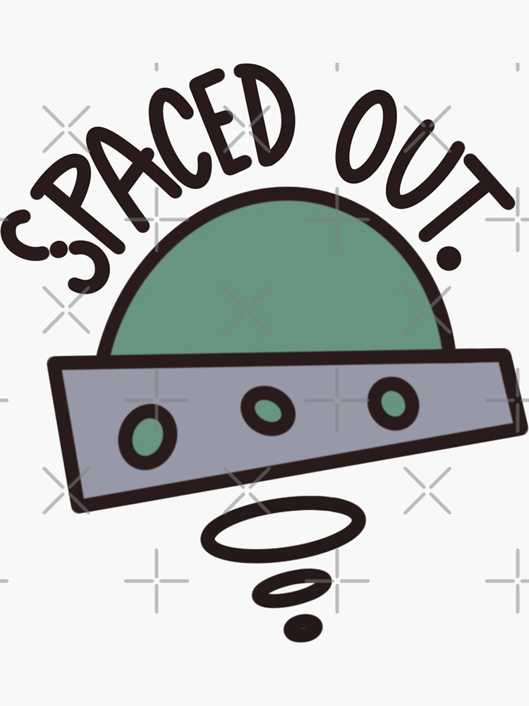 "Spaced Out" Sticker by notfamous | Redbubble