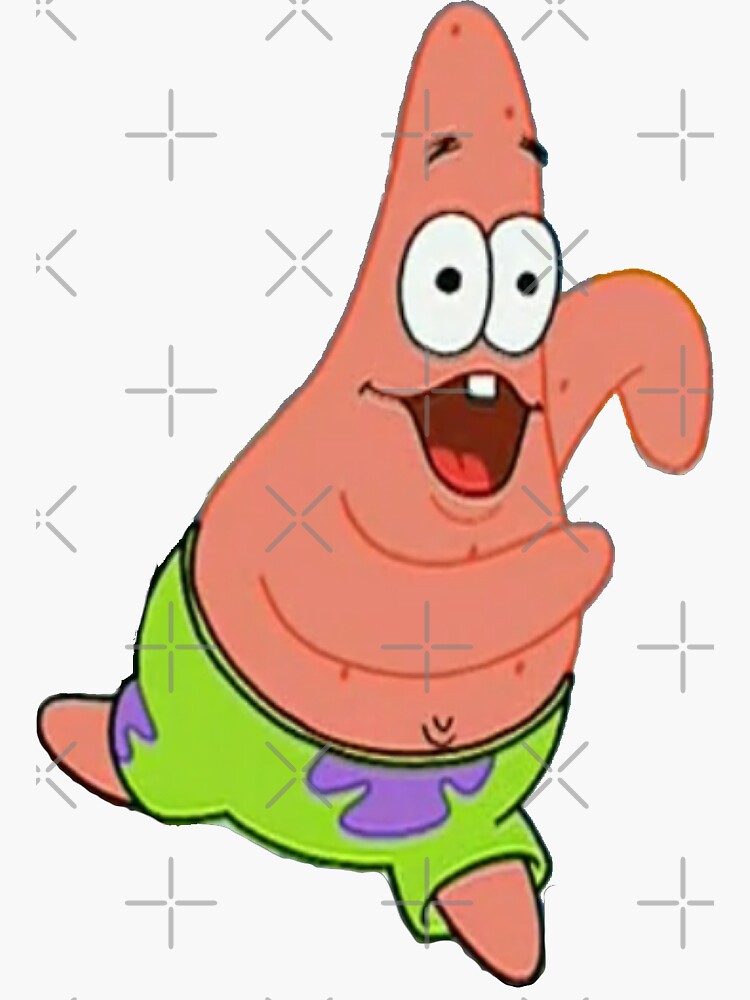 "Patrick Star Running" Sticker by tstefanakos17 | Redbubble