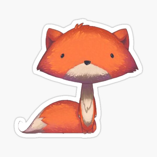 "Fox Cartoon" Sticker for Sale by RagnarokDesigns | Redbubble