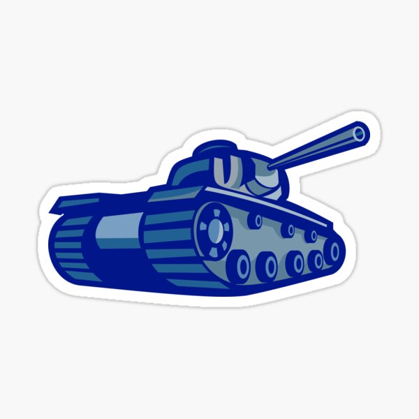"American World War Two Battle Tank Retro" Sticker by patrimonio ...