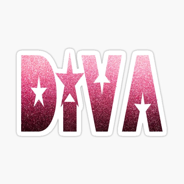 "Pink Ombre Glitter Diva" Sticker for Sale by serpentsky17 | Redbubble