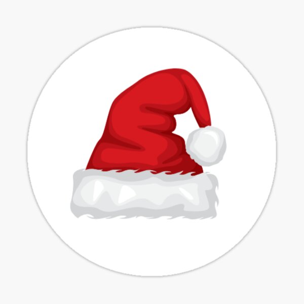 "Santa Claus Hat Sticker Christmas Joy" Sticker for Sale by TheKitch ...