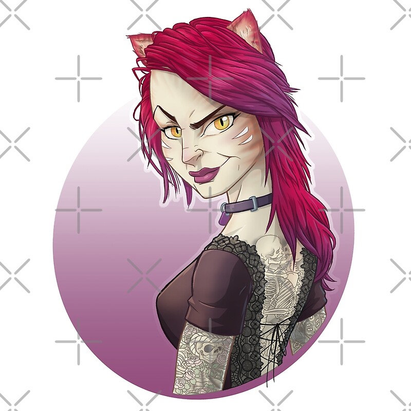 "Alt-Fashion Cat Girl" by Jeff Powers Illustration | Redbubble