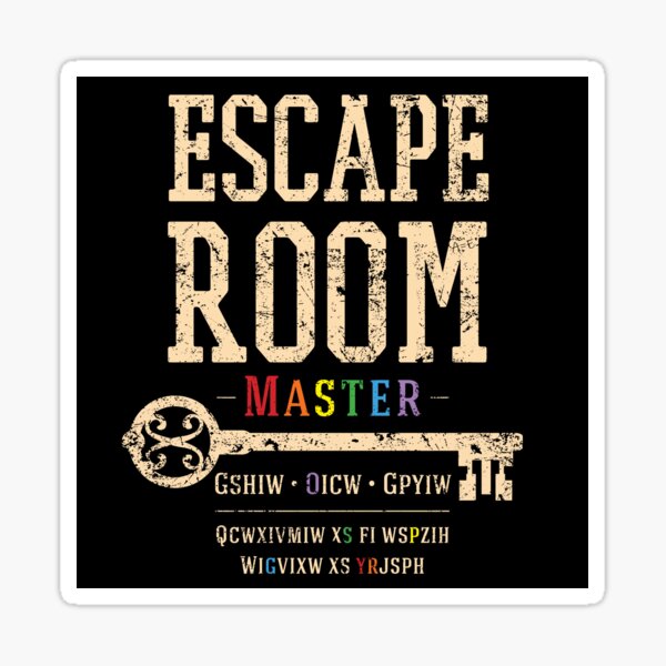"Escape Room Master" Sticker for Sale by RhoaDesigns | Redbubble