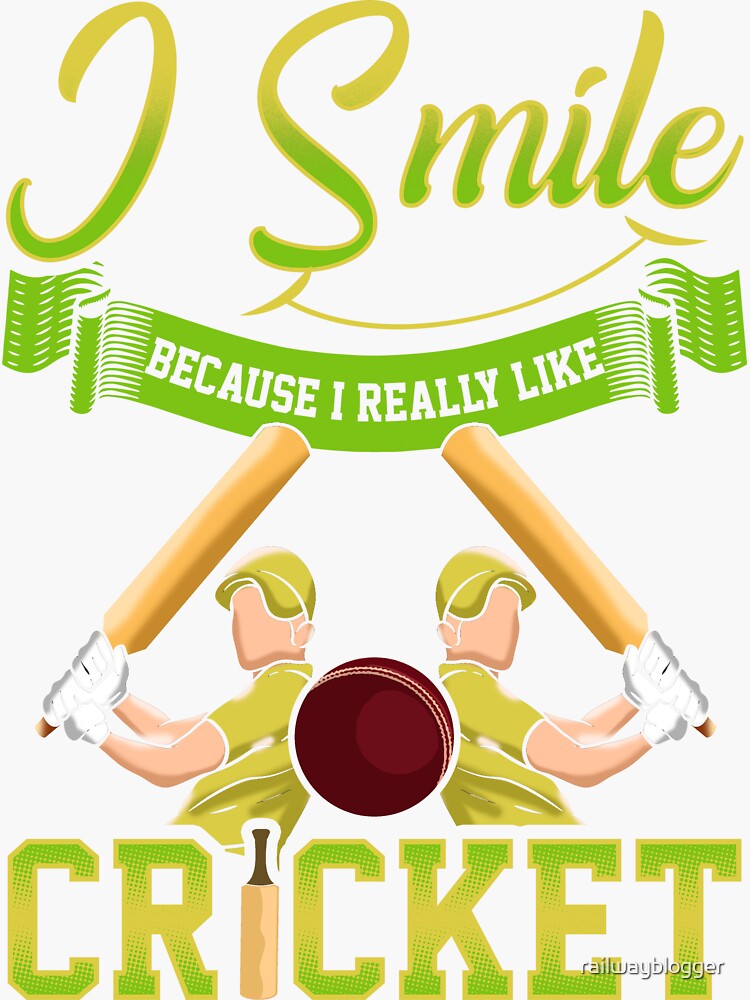 "Cricket Gifts For Men & Boys" Sticker for Sale by railwayblogger ...