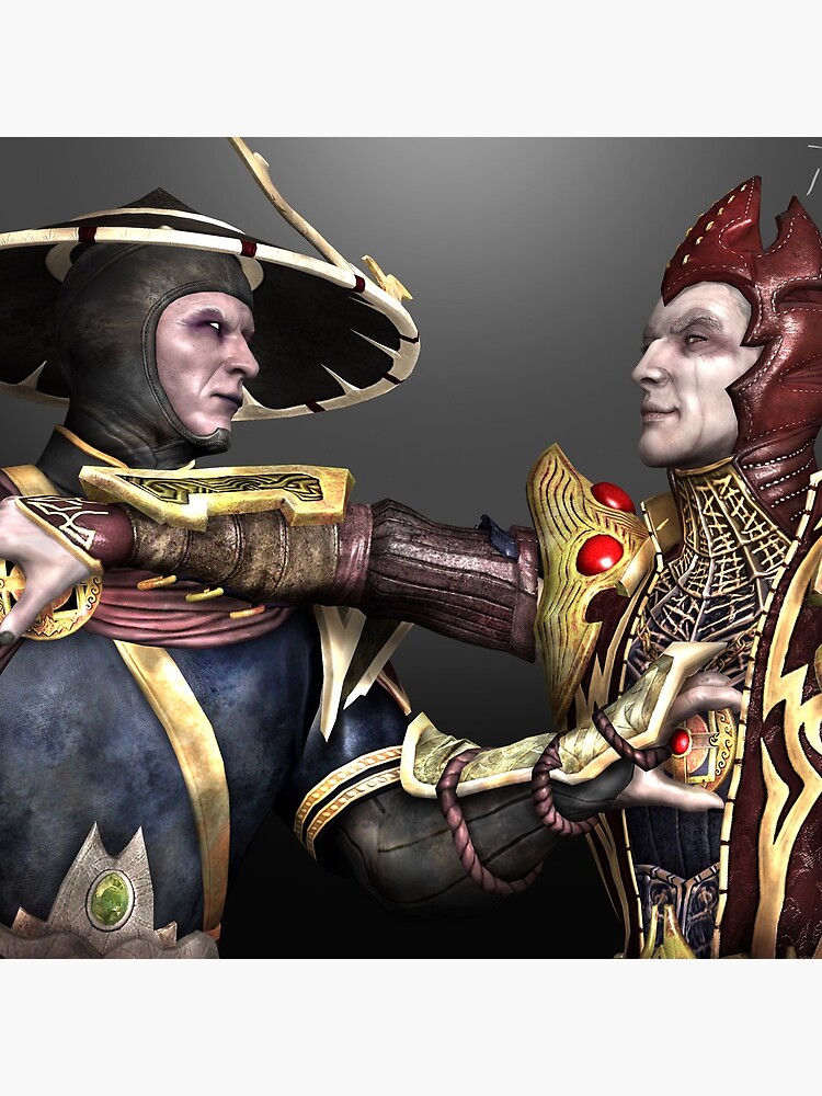 "duplicates - dark raiden and corrupted shinnok" Throw Pillow for Sale ...