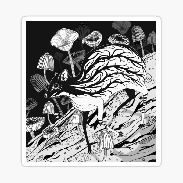 "Mouse Deer Inked Full Piece" Sticker for Sale by LukeMartinsArt ...