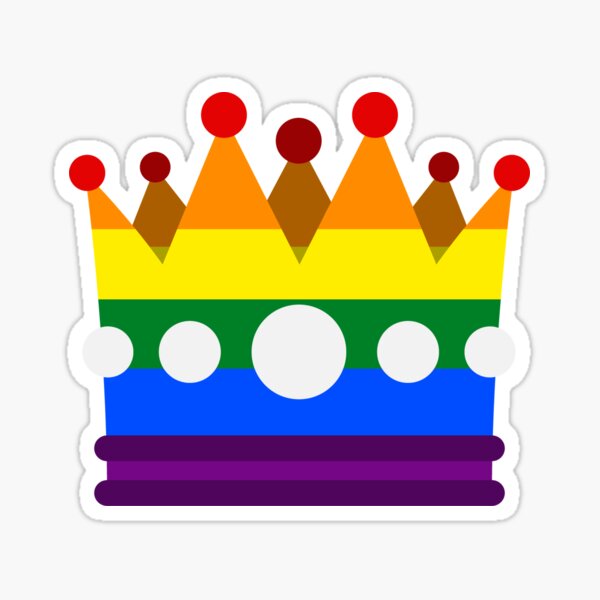"Gay Pride Crown Emoji" Sticker for Sale by xhaf3ri | Redbubble