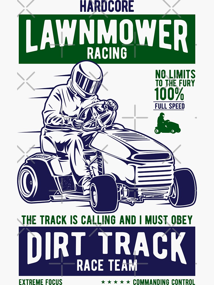 "Lawnmower Racing Race Team" Sticker for Sale by offroadstyles | Redbubble