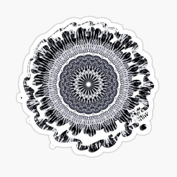 "Black And White Zentangle Ruffle" Sticker for Sale by gretassister ...