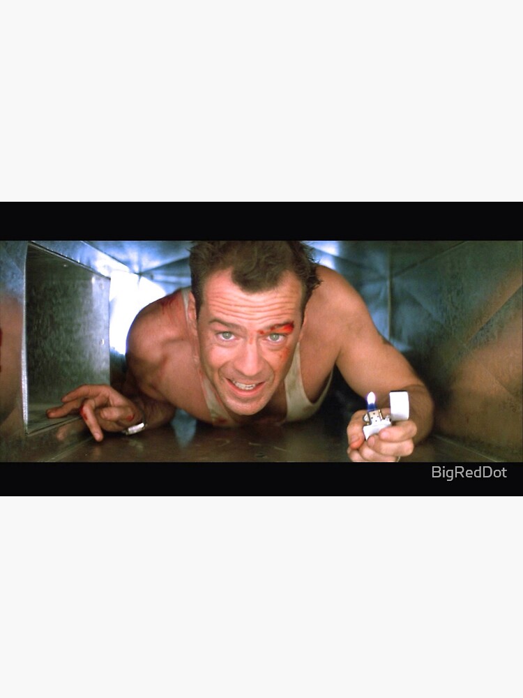 "Die hard face mask bruce willis - yippee kay yay... ventilation shaft," Sticker for Sale by ...