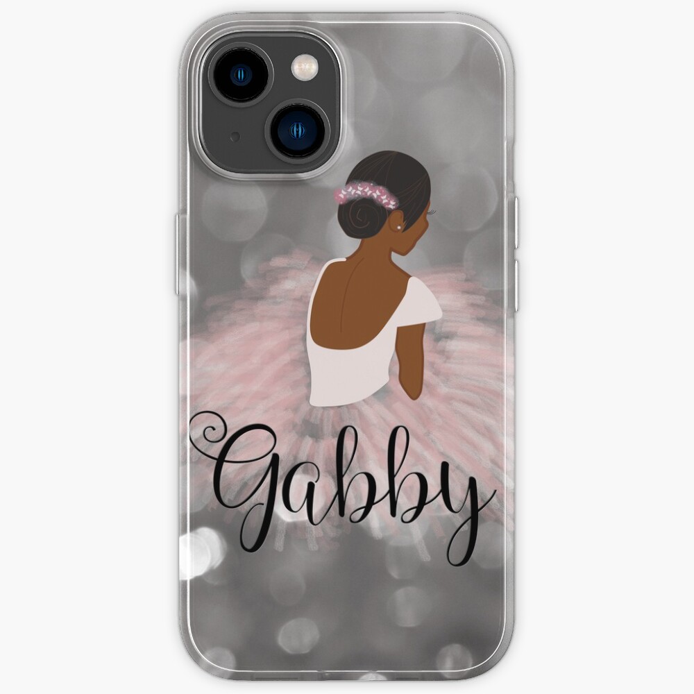 "African American Ballerina Dancer Personalized Name GABBY" iPhone Case ...