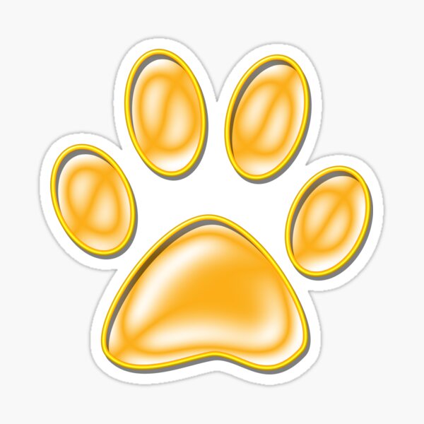 "Dog Paw Light Brown Puppy Paw Print" Sticker for Sale by natureinfocus ...
