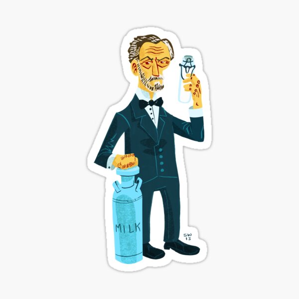 "Louis Pasteur" Sticker for Sale by washburnillos | Redbubble