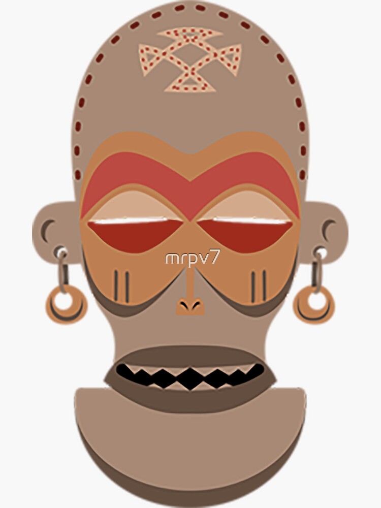 "tribal face" Sticker by mrpv7 | Redbubble