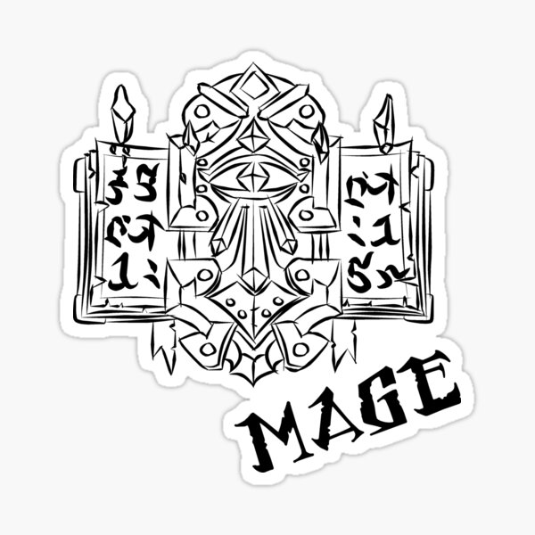"Mage Crest " Sticker for Sale by DeLyss-Iouz | Redbubble