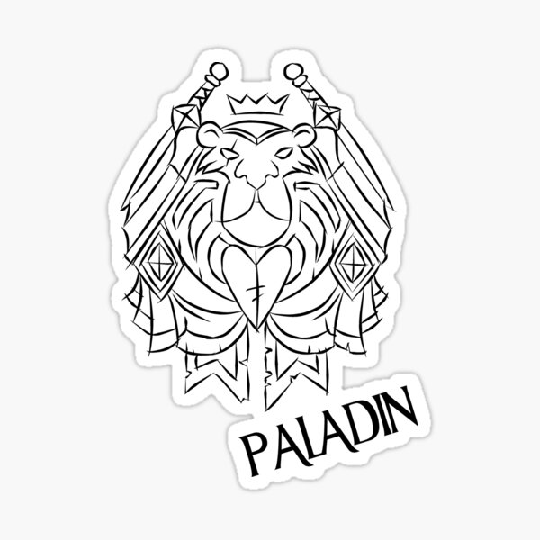 "Paladin Crest" Sticker for Sale by DeLyss-Iouz | Redbubble