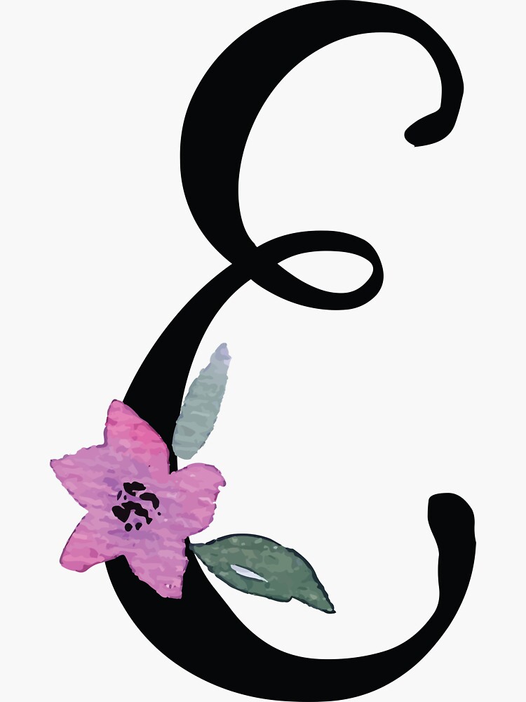 "Monogram E" Sticker for Sale by MaPetiteFleur | Redbubble