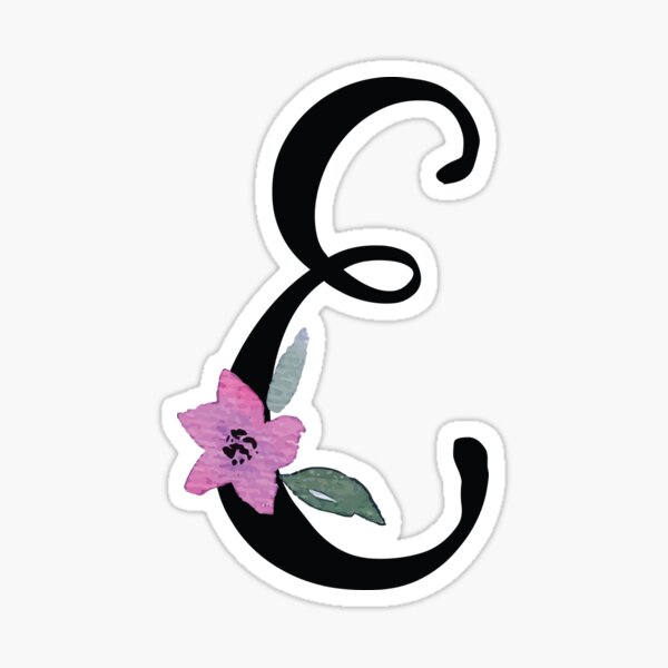 "Monogram E" Sticker for Sale by MaPetiteFleur | Redbubble