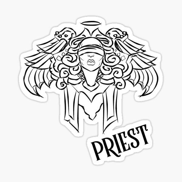 "Priest Crest" Sticker von DeLyss-Iouz | Redbubble