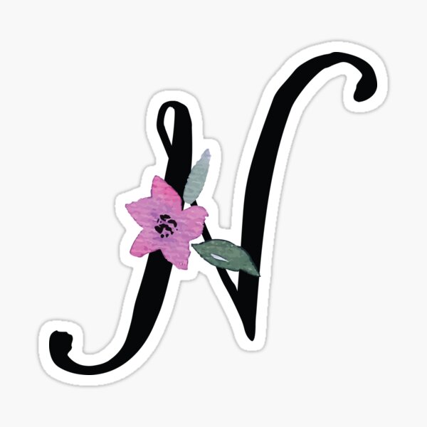 "Monogram N" Sticker for Sale by MaPetiteFleur | Redbubble