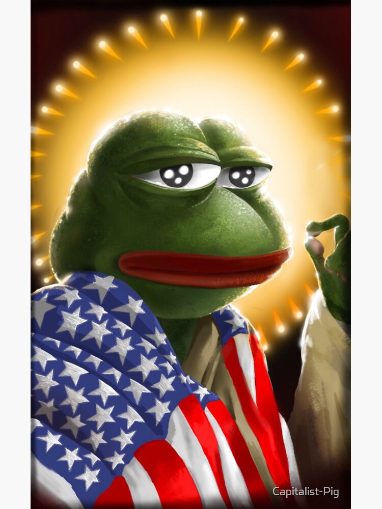 "Pepe the frog" Sticker for Sale by Capitalist-Pig | Redbubble