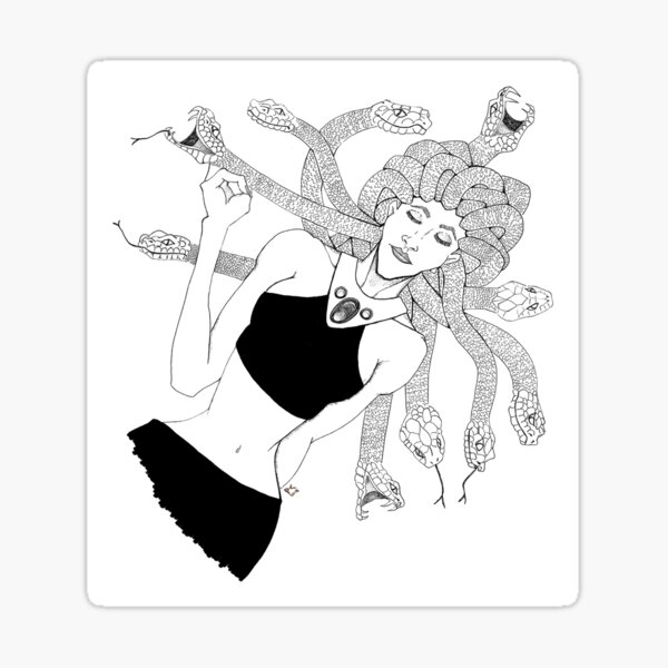 Sexy Medusa Sticker For Sale By Pisceanpaul Redbubble