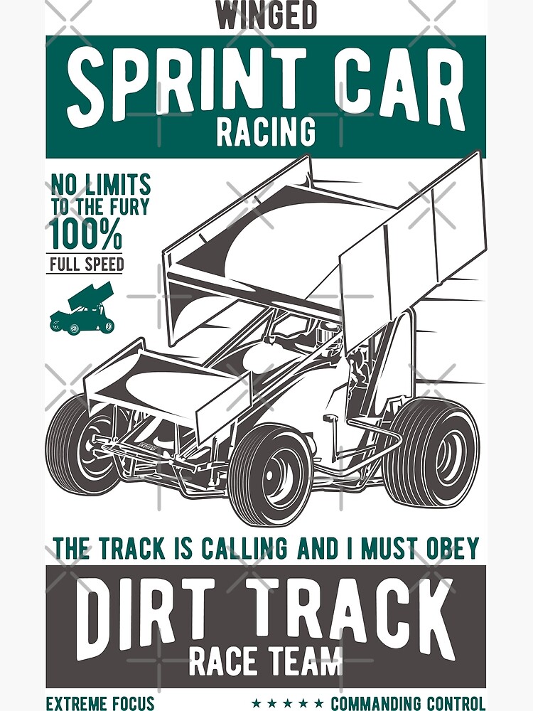 "Sprint Car Racing Dirt Track" Poster for Sale by offroadstyles | Redbubble