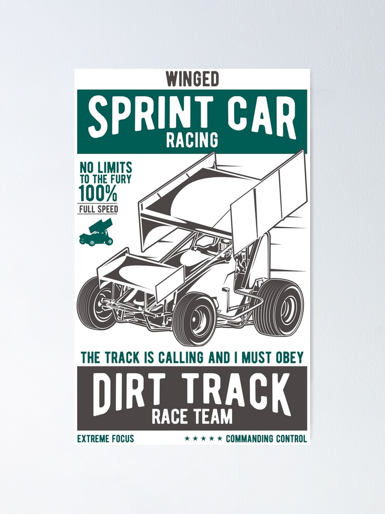 "Sprint Car Racing Dirt Track" Poster for Sale by offroadstyles | Redbubble
