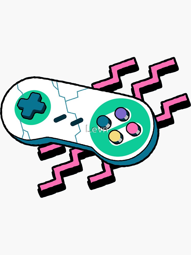 "Old School Gaming Controller " Sticker for Sale by Levn | Redbubble