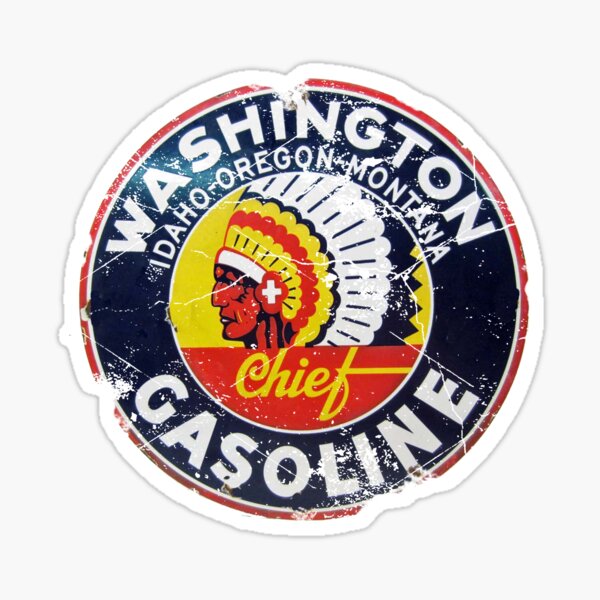 "Washington Gasoline" Sticker by Retrorockit | Redbubble