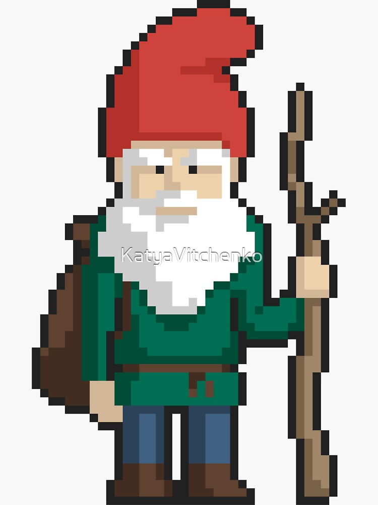 "Dwarf pixel art on white background." Sticker for Sale by ...
