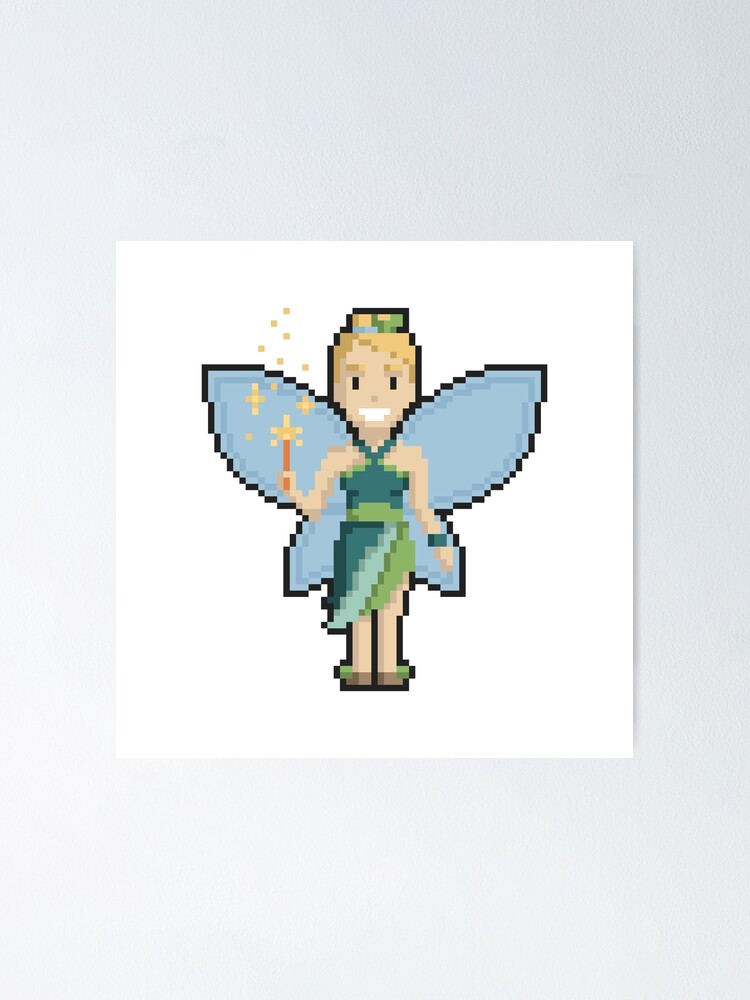 "Fairy pixel art on white background." Poster by KatyaVitchenko | Redbubble