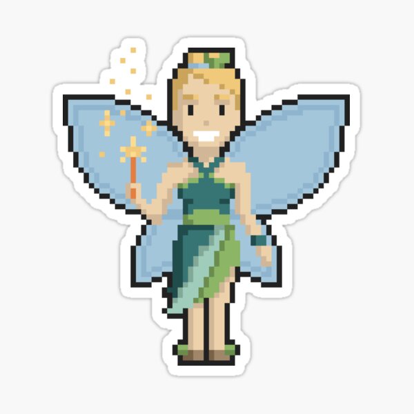 "Fairy pixel art on white background." Sticker for Sale by ...