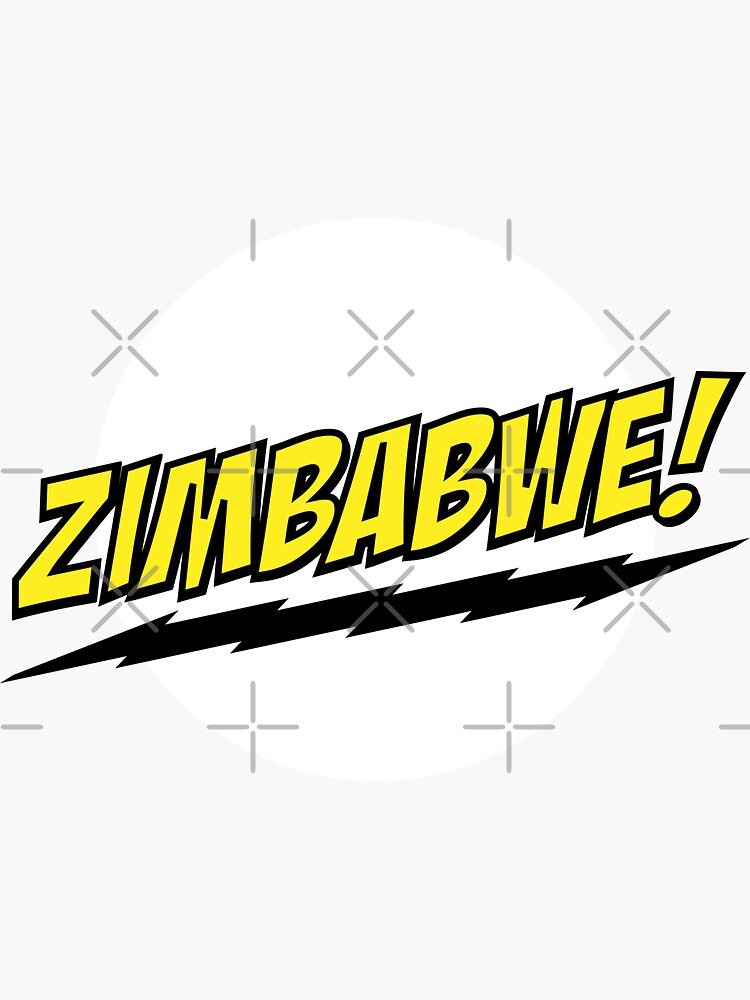"ZIMBABWE!" Sticker for Sale by HangLooseDraft | Redbubble