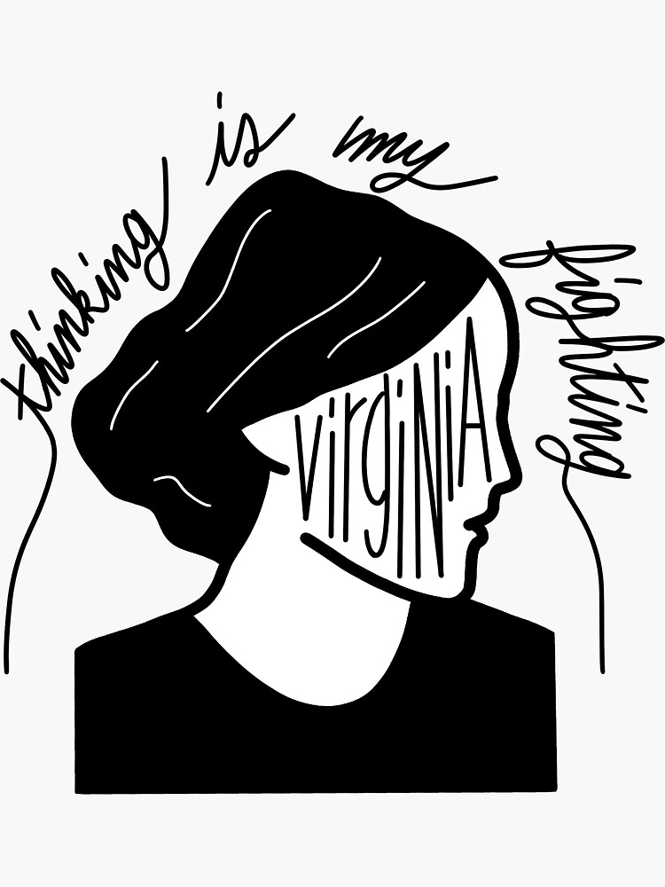 Pegatina «VIRGINIA WOOLF» de sweetgrenadine | Redbubble