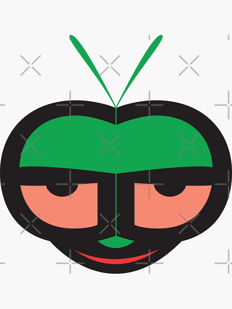 "Stoned bug on weed" Sticker for Sale by MonkeyBusinessC | Redbubble