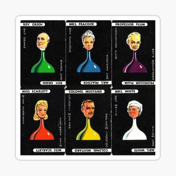 Cluedo Stickers | Redbubble