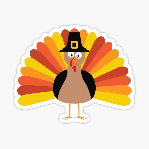 "Happy Thanksgiving Day Turkey Turkey Thanksgiving Day Gift" Sticker by ...