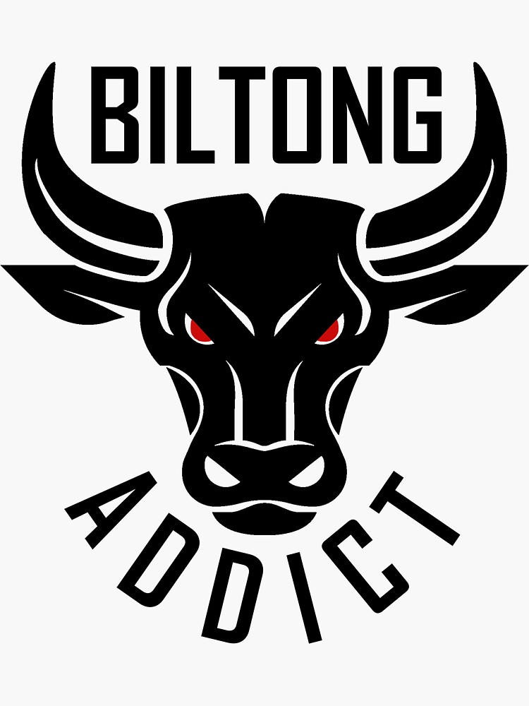 "Biltong Addict for South Africans" Sticker for Sale by ALucreMusket ...