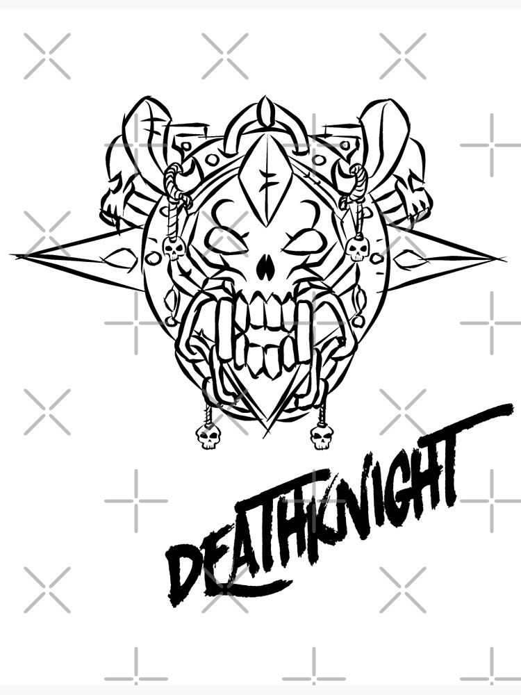 "Deathknight Crest" Poster by DeLyss-Iouz | Redbubble