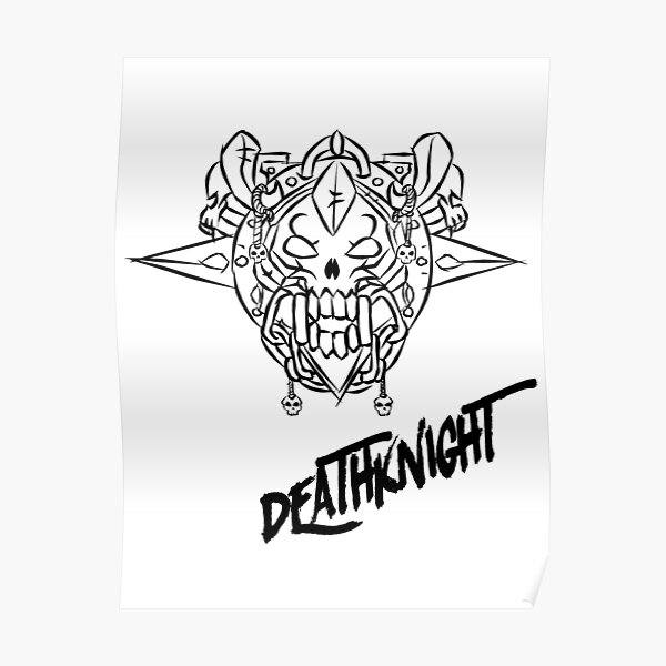 "Deathknight Crest" Poster by DeLyss-Iouz | Redbubble