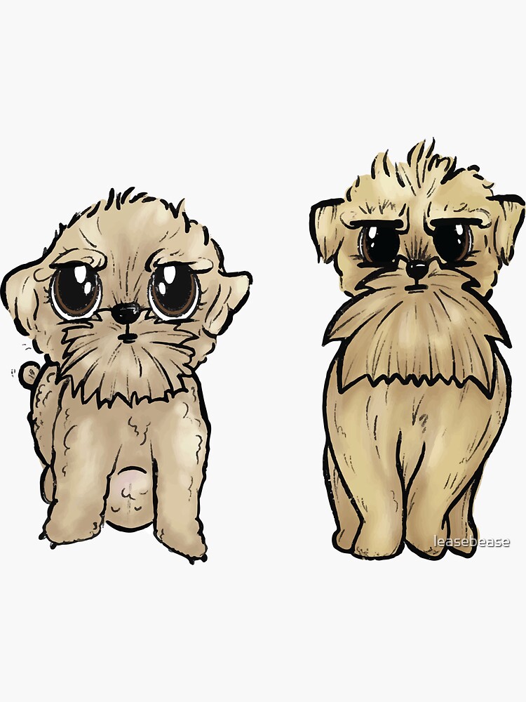 "Brussels Griffon Buddies" Sticker for Sale by leasebease | Redbubble