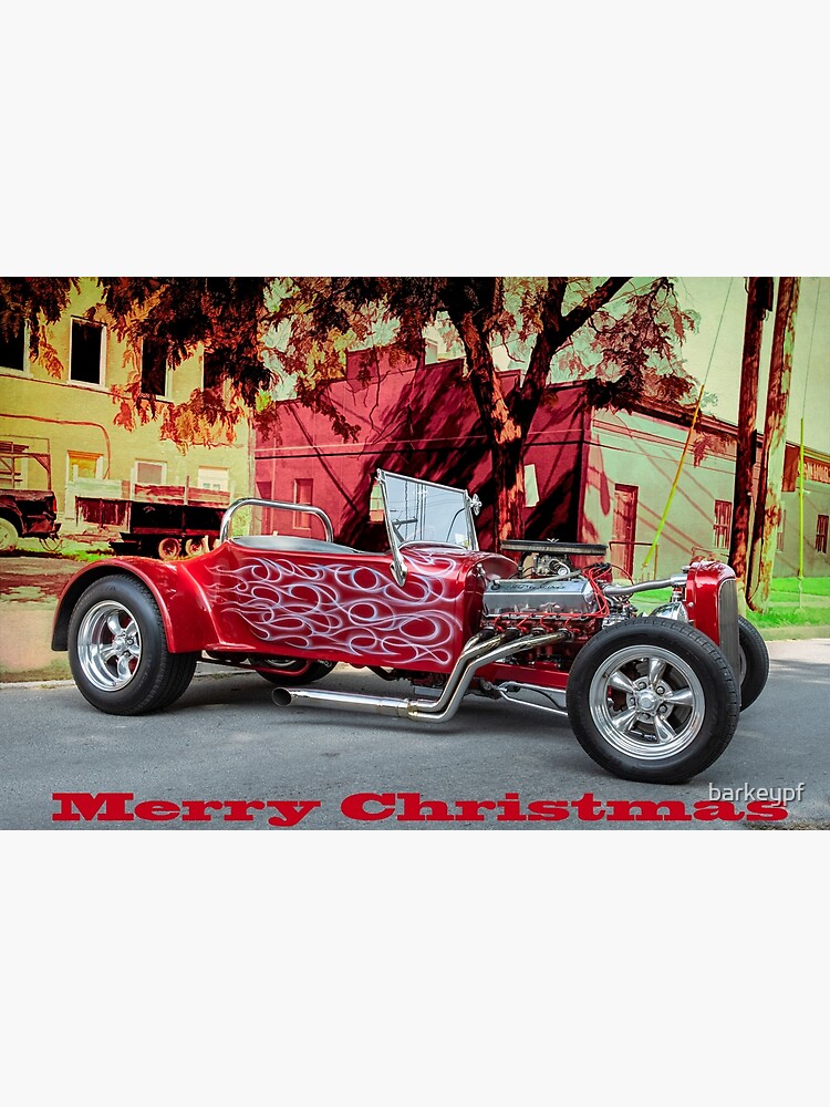 "Hot Rod Christmas" Canvas Print by barkeypf | Redbubble