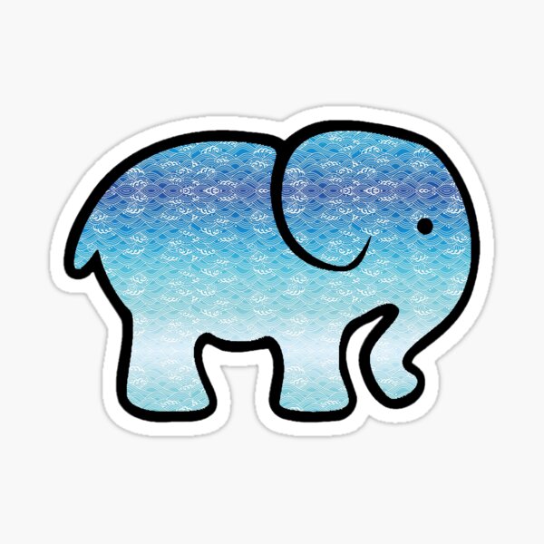 "Blue Elephant" Sticker for Sale by Brianna Quartararo | Redbubble
