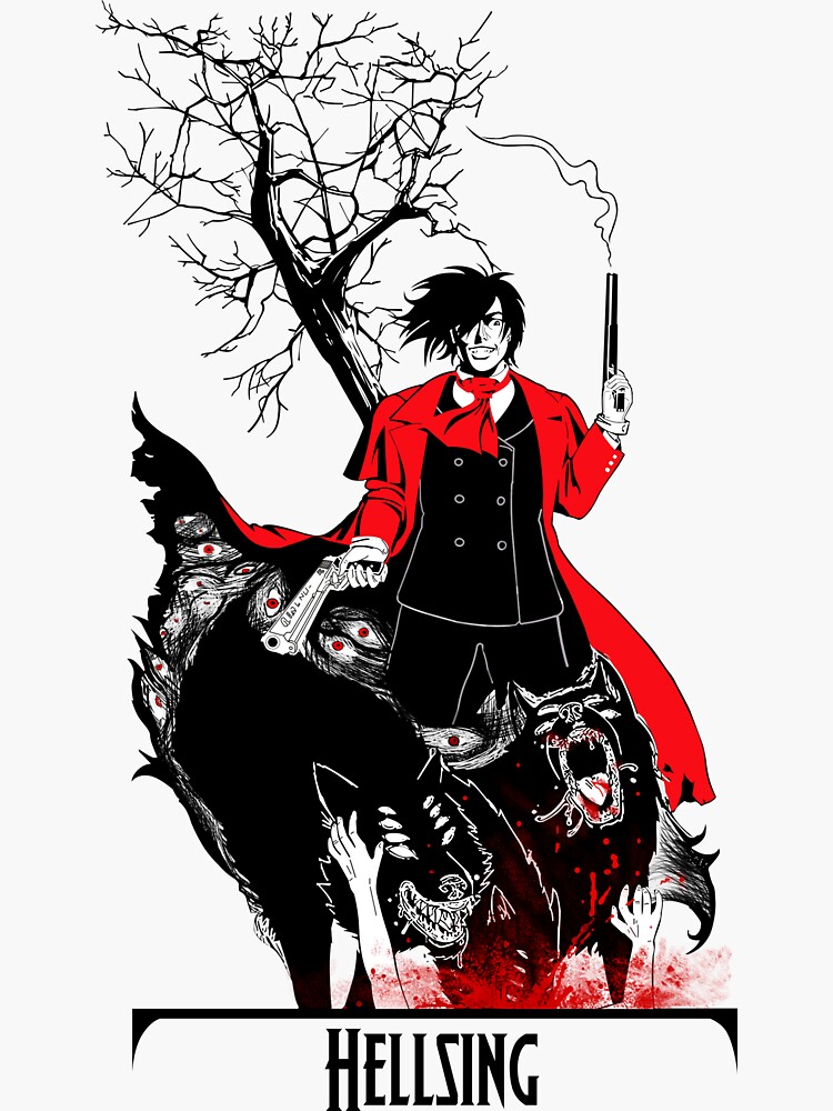 "Hellsing Alucard" Sticker for Sale by FengHua | Redbubble