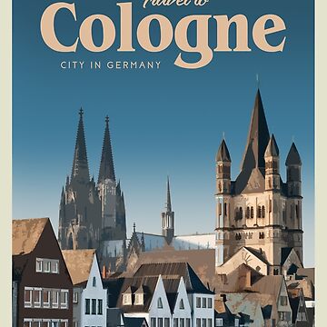 "Visit Cologne" Sticker for Sale by Mercury Club | Redbubble