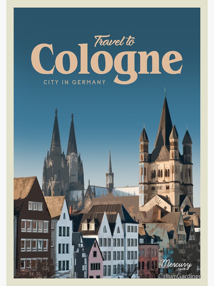 "Visit Cologne" Sticker for Sale by Mercury Club | Redbubble