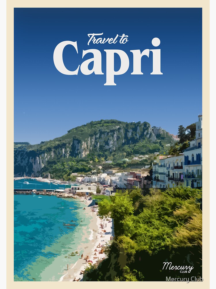 "Visit Capri" Sticker by CallumGardiner | Redbubble