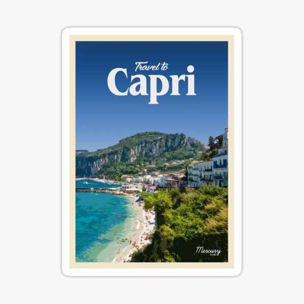 "Visit Capri" Sticker by CallumGardiner | Redbubble